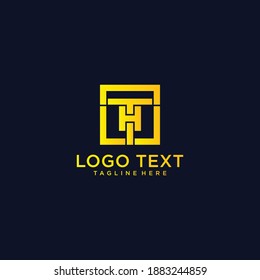 Ht Letter Monogram Logo Gold Colour Stock Vector (Royalty Free ...