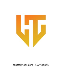 Ht Monogram Line Letter Style Logo Stock Vector (Royalty Free ...