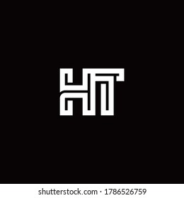 Ht Monogram Logo Abstract Line Design Stock Vector (Royalty Free ...