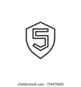 Html 5 Line Icon Outline Vector Stock Vector (Royalty Free) 759479605 ...