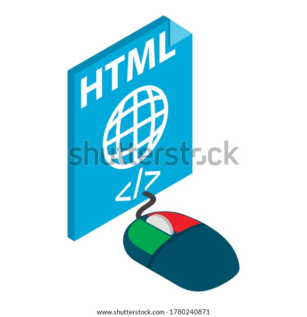 Html File Icon Isometric Illustration Html Stock Vector (Royalty Free ...