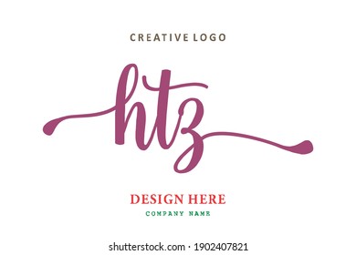 Htz Lettering Logo Simple Easy Understand Stock Vector (Royalty Free ...
