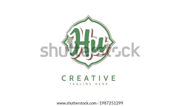 Hu Initials Handwriting Logo Vector Stock Vector (Royalty Free ...