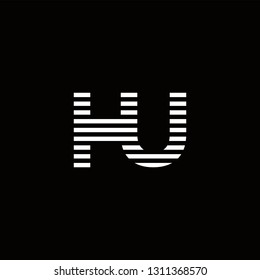 Hu Logo Letter Initial Designs Templete Stock Vector (Royalty Free ...