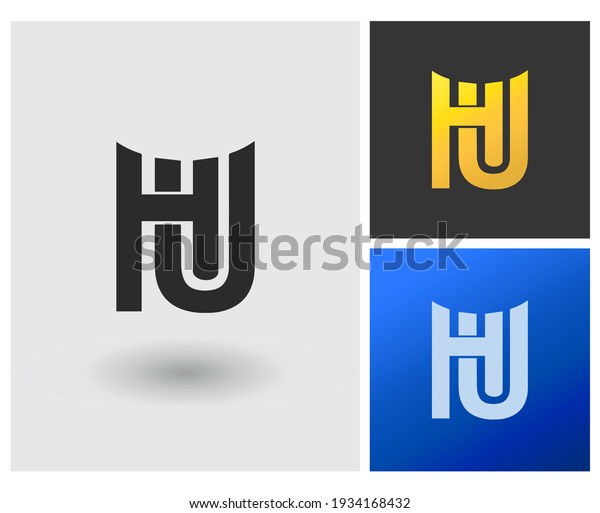 Hu Logo Monogram Style Logo Symbols Stock Vector (Royalty Free ...