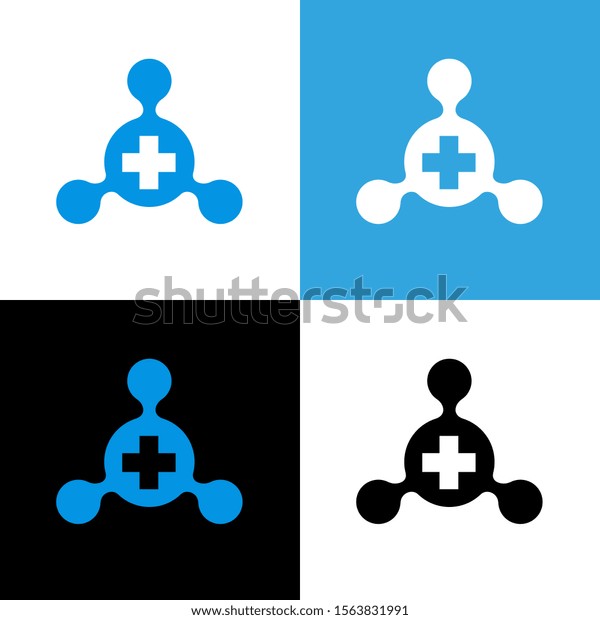Hub Connection Plus Symbol Vector Logo: vector de stock (libre de ...