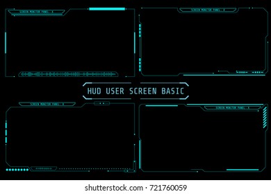 Hud Futuristic Elements User Interface Screen Stock Vector (Royalty Free) 740825659 | Shutterstock