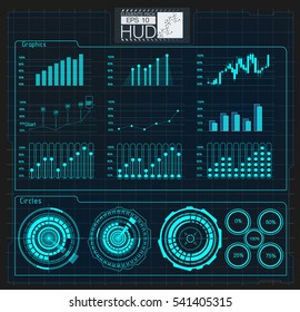 Hud Background Outer Space Infographic Elementsdigital Stock Vector ...