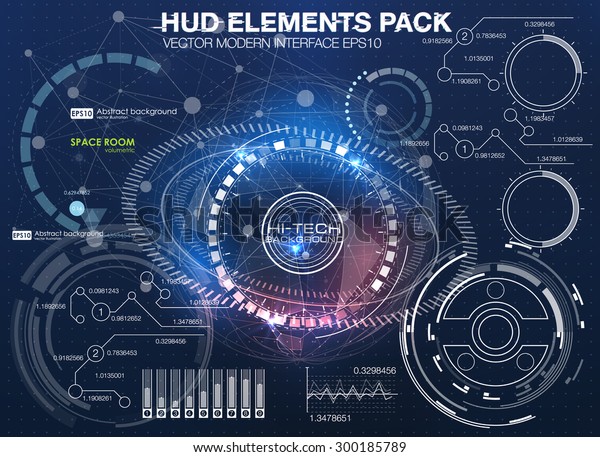 Hud Background Outer Space Infographic Elements Stock Vector (Royalty ...