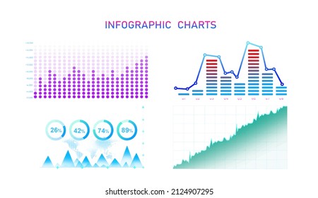 Hud Charts Diagramstatistics Data Analyticsdashboard Infographics Stock ...