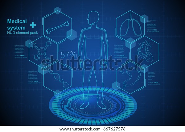 Hud Element Ui Medical Examination Display: vector de stock (libre de ...