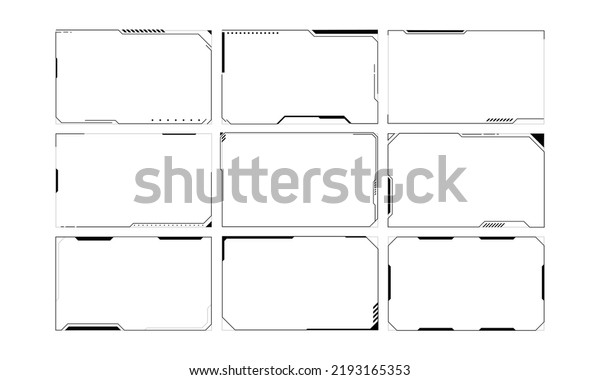 Hud Frame Futuristic Game Target Borders Stock Vector (Royalty Free ...