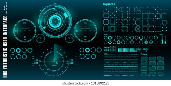 Hud Futuristic Green User Interface Target Stock Vector (Royalty Free ...
