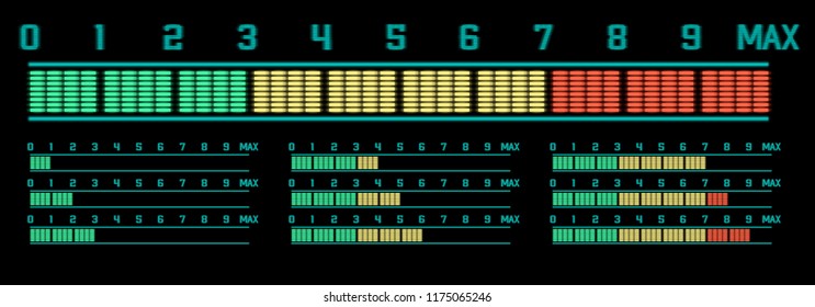Hud Linear Scale Colorful Gradation Your Stock Vector (Royalty Free ...
