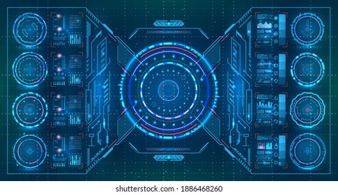 Hud Ui Gui Futuristic User Interface Stock Vector (Royalty Free) 1886468260 | Shutterstock
