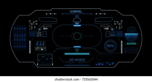 Hud Futuristic Elements Automatic Target Scan Stock Vector (Royalty ... Hud Futuristic Elements Automatic Target Scan Stock Vector (Royalty ...