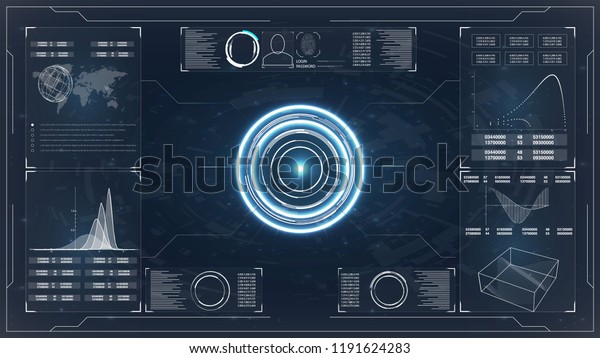 Hud Hud Web Design Concept Blue Stock Vector (Royalty Free) 1191624283