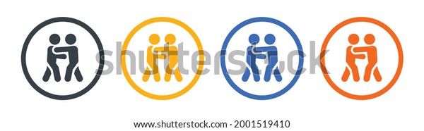 Hug Embrace Cuddle Icon Symbol Sign: เวกเตอร์สต็อก (ปลอดค่าลิขสิทธิ์ ...