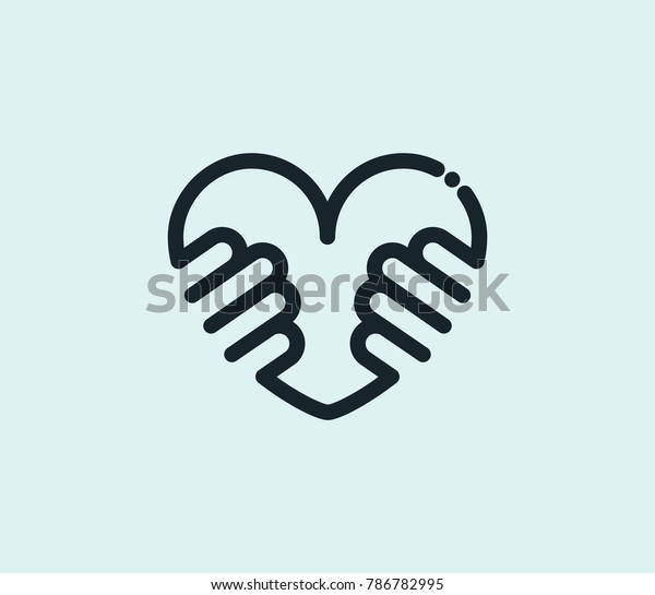 Hug Love Icon Line Isolated On Stock Vector (Royalty Free) 786782995 ...