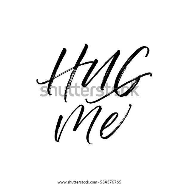 Hug Me Postcard Ink Illustration Modern Stock Vector (Royalty Free ...