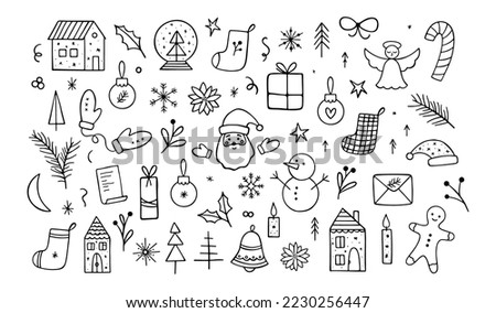 Christmas Line Drawing | Free download on ClipArtMag