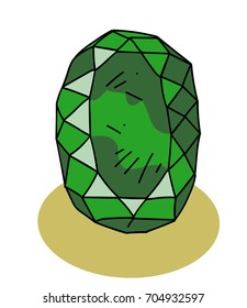 Huge Emerald Cartoon Hand Drawn Image Stock Vector (Royalty Free ...