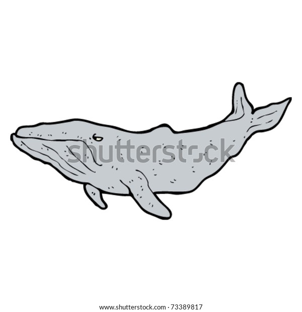 Huge Gray Whale Cartoon Stock Vector (Royalty Free) 73389817