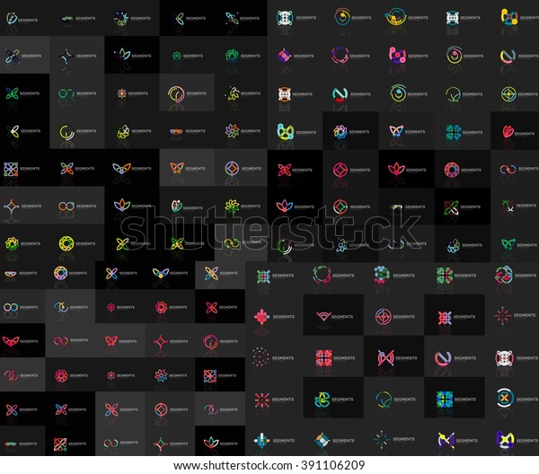 Huge Mega Collection Abstract Logos Linear Stock Vector (Royalty Free ...