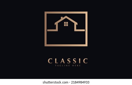 Huge Open Home Vector Logo Monograme Stock Vector (Royalty Free ...