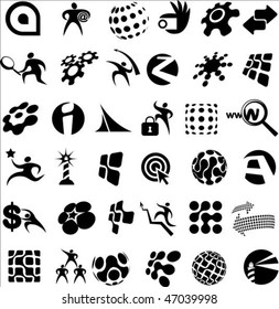 Huge Set Different Design Elements Symbols Stock Vector (Royalty Free ...