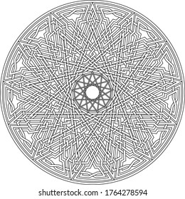Huge Tridecagram Pattern Symbol Geometric Shape Stock Vector (Royalty ...