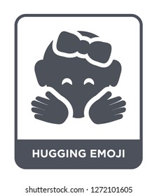Hugging Emoji Icon Vector On White Stock Vector (Royalty Free ...