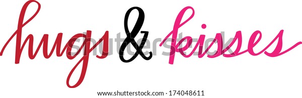 Hugs Kisses Stock Vector (Royalty Free) 174048611 | Shutterstock