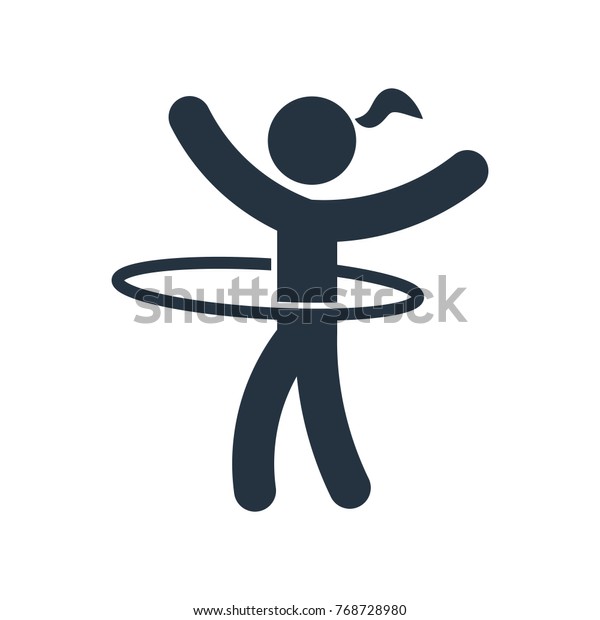 Hula Hoop Icon On White Background Stock Vector (Royalty Free) 768728980