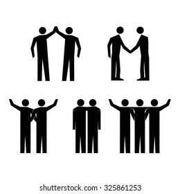 Friend Friendship Relationship Teammate Teamwork Society Stock Vector ...