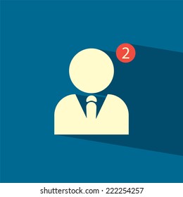 Human Add Social Flat Icon Vector Stock Vector (Royalty Free) 222254257 ...