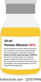 Human Albumin Infusion 20 Solution Vector Stock Vector (Royalty Free ...