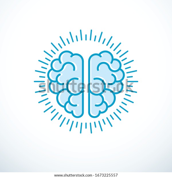 Human Anatomical Brain Vector Illustration Logo Stock Vector (Royalty ...
