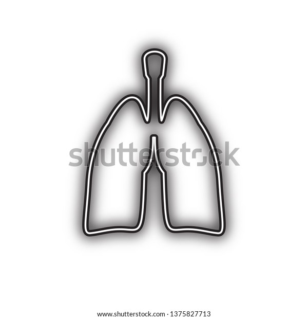 Human Anatomy Lungs Sign Vector Double Stock Vector (Royalty Free ...
