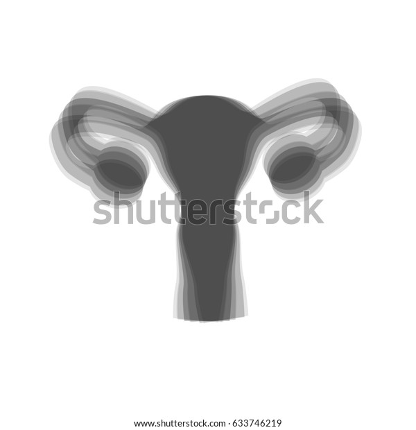 Human Anatomy Uterus Sign Vector Gray Stock Vector (Royalty Free ...