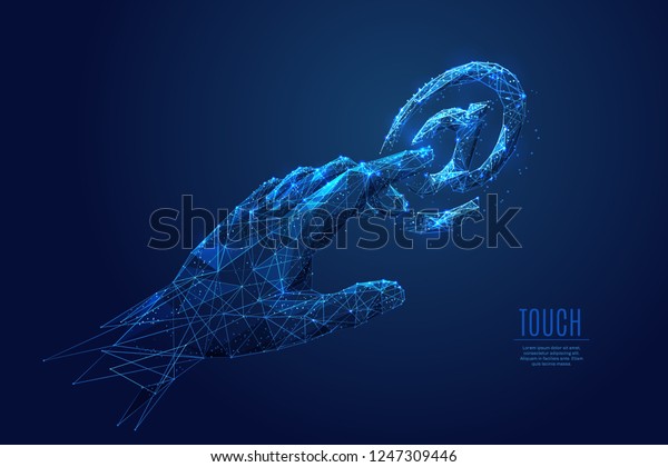 Vektor Stok Human Arm Hand Palm Touching Symbol (Tanpa Royalti ...
