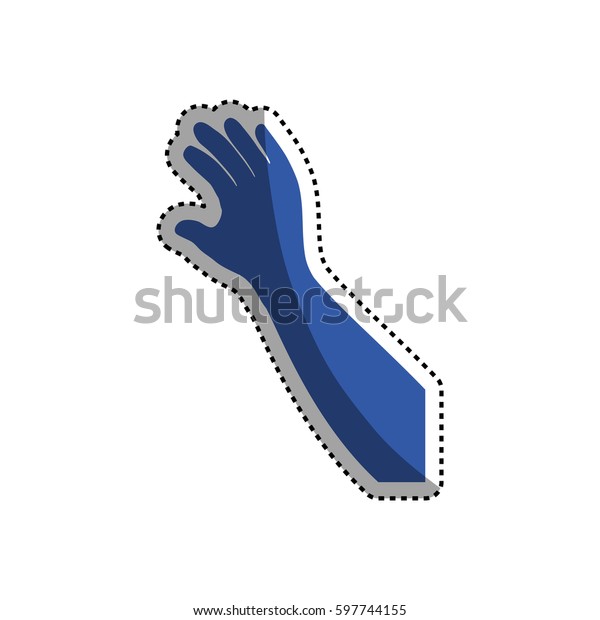 Human Arm Silhouette Icon Vector Illustration Stock Vector (Royalty ...
