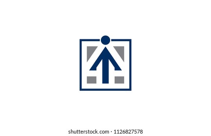 Human Arrow Logo Icon Vector Stock Vector (Royalty Free) 1126827578