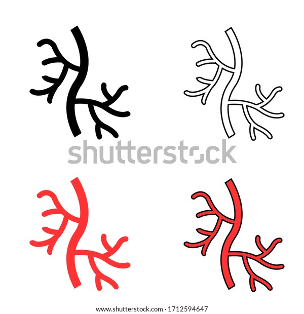 Human Artery Vector Icon Anatomy Illustration Stock Vector (Royalty ...