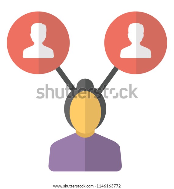 Human Avatar Attached People Online Through Stock Vector (Royalty Free ...
