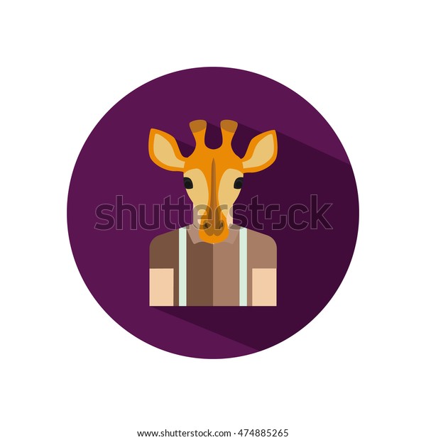 Human Avatar Giraffe Head Stock Vector (Royalty Free) 474885265 ...