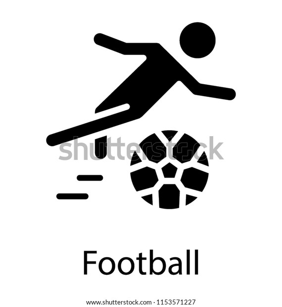 Human Avatar Kicking Ball Grip Football Stock Vector (Royalty Free ...