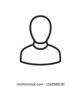 Human Avatar Linear Icon Line Editable Stock Vector (Royalty Free ...