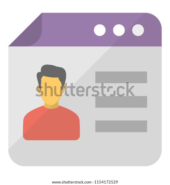 Human Avatar On Web Page Depicting Stock Vector (Royalty Free ...
