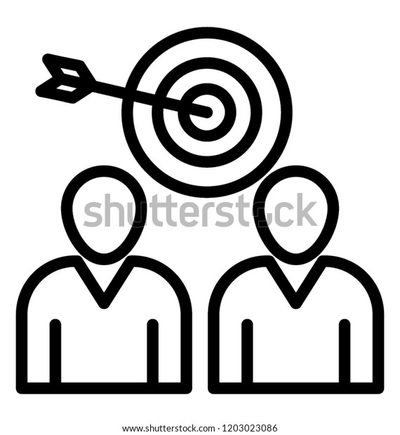 Human Avatars Target Board Showing Icon Stock Vector (Royalty Free ...